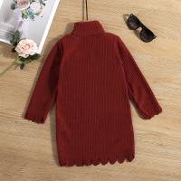 China 80cm Autumn Children'S Dress Clothing Turtleneck Long Brown Sweater for sale