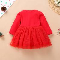 China Child Festivals 120CM 47in Red Long Sleeve Summer Dresses Spring Autumn for sale
