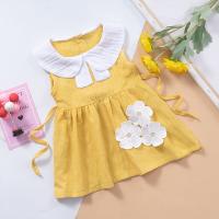 China Toddler Children Breathable Long Knee Length Casual Summer Dresses Sleeveless for sale