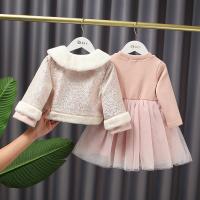 China Child Autumn 0.9M Traditional Chinese Clothing Tang Suit Pretty Pink Princess Dress ODM for sale