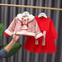 China Child Autumn 0.9M Traditional Chinese Clothing Tang Suit Pretty Pink Princess Dress ODM for sale