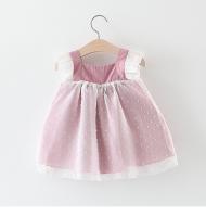China Summer Girls Sweet Children'S Dress Clothing Denim Stitching Princess Dress for sale