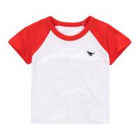 China Red And White 140CM Unisex Children Cooling Cute Summer Camp T Shirts For Hot Weather for sale