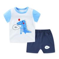China Children's Outfit Sets Short-Sleeved Shorts Cotton Kids Home Wear Suit for sale