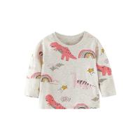China Cartoon Beige Spring Children'S Clothing Boys Bottoming White Long Sleeve Shirt for sale