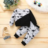 China 120cm 47in Spring Children'S Dinosaur Print Suit Designer Clothes For Boys for sale