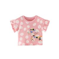 China 100cm Toddler Short Sleeve Loose Tops Cotton Round Neck T Shirt Sports for sale