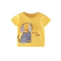 China 100cm Toddler Short Sleeve Loose Tops Cotton Round Neck T Shirt Sports for sale