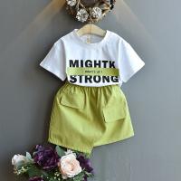 China 120CM Girls Casual Short Skirt And Top Children'S White Short Sleeved T Shirt for sale