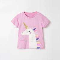China 1.1M 43.3IN Girl Children'S Sports Shirts White Half Sleeve Top Navy Blue Oem for sale