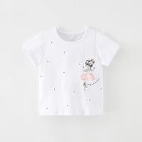 China 1.1M 43.3IN Girl Children'S Sports Shirts White Half Sleeve Top Navy Blue Oem for sale