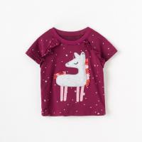 China 1.1M 43.3IN Girl Children'S Sports Shirts White Half Sleeve Top Navy Blue Oem for sale