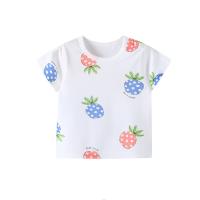 China 12kg 90cm Girls Printed Half Sleeve Casual Shirts Anti Shrink For Toddler for sale