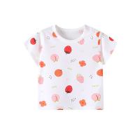 China 12kg 90cm Girls Printed Half Sleeve Casual Shirts Anti Shrink For Toddler for sale