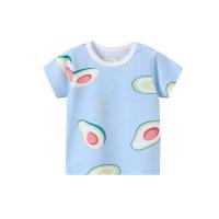 China 12kg 90cm Girls Printed Half Sleeve Casual Shirts Anti Shrink For Toddler for sale