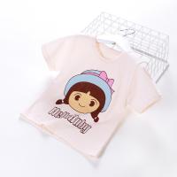 China Girls Pattern 1.2M Children Loose Short Sleeve Shirt Cartoon Printed Tshirt For Girls for sale