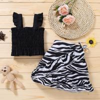 China 0.8M 31.5in Summer Children'S Clothing Short Suit With Skirt For Girls for sale