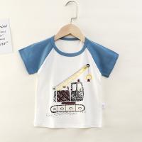 China 1.3m  Children'S Sports Shirts Animal Print Striped Short Sleeved For Boys for sale