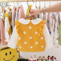 China Spring 39in Girls Casual Full Sleeve Shirts Children'S Sweater Vest With Two Piece Top for sale