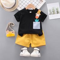 China Cotton Summer Children'S Clothing Two Piece Boys Polyester Deer Print Shirt for sale