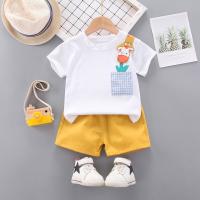 China Cotton Summer Children'S Clothing Two Piece Boys Polyester Deer Print Shirt for sale