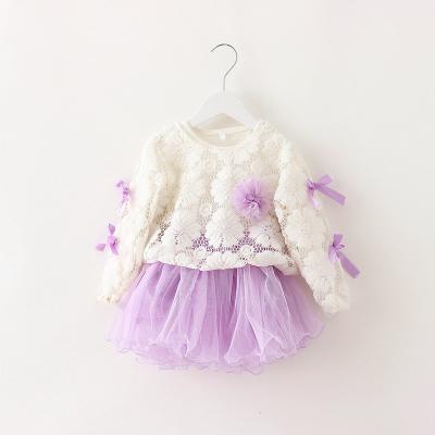 China 0.8M 10KG Fancy Children'S Outfit Sets Clothes Lace Layered Girl Suit OEM for sale