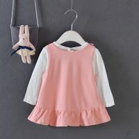 China 110CM 17KG Toddlers Matching Vest And Skirt White Long Sleeve Shirt Outfit Sets for sale