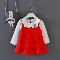 China 110CM 17KG Toddlers Matching Vest And Skirt White Long Sleeve Shirt Outfit Sets for sale