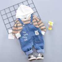 China 120cm 47.2in Childrens Denim Overalls  Two Piece Spring And Autumn Sets for sale