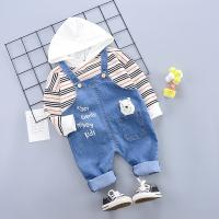 China 120cm 47.2in Childrens Denim Overalls  Two Piece Spring And Autumn Sets for sale