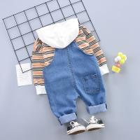 China 120cm 47.2in Childrens Denim Overalls  Two Piece Spring And Autumn Sets for sale