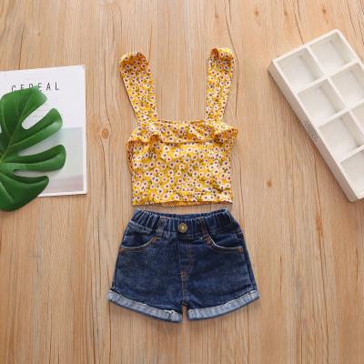 China 20KG 120CM Girl Cotton Printed Top High Waisted Summer Shorts Washable ODM for sale
