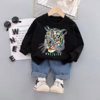 China Children'S 110cm 43.3in Spring And Autumn Tiger Print Suit Two Piece Pants Set for sale