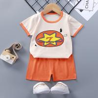China New Summer Shorts Short Sleeve Children's Outfit Sets Cartoon Printing Toddler Two-Piece for sale