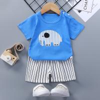 China New Summer Shorts Short Sleeve Children's Outfit Sets Cartoon Printing Toddler Two-Piece for sale