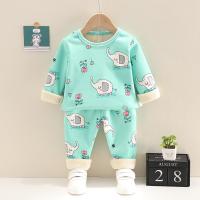 China 110cm Spandex Childrens Thermal Suit For Cold Weather Pajamas Thickened Winter Cloth for sale