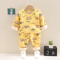 China 110cm Spandex Childrens Thermal Suit For Cold Weather Pajamas Thickened Winter Cloth for sale