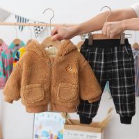 China 120cm 47.2in Winter Children'S Clothing Cartoon Teddy Bear Sweatsuit Hooded Velvet Suit for sale