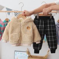 China 120cm 47.2in Winter Children'S Clothing Cartoon Teddy Bear Sweatsuit Hooded Velvet Suit for sale