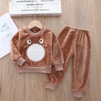 China Winter Children's Cartoon Cat Pajamas Cute Home Wear For Baby Girl for sale