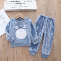 China Winter Children's Cartoon Cat Pajamas Cute Home Wear For Baby Girl for sale