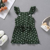 China 6Y Summer Children'S Clothing Casual Polka Dot Suit For Girls for sale
