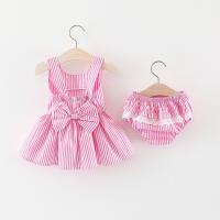 China 80cm Polyester Summer Children'S Clothing Pink Dress Suit For Baby for sale
