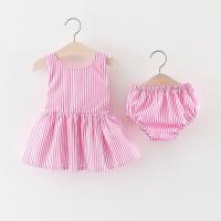 China 80cm Polyester Summer Children'S Clothing Pink Dress Suit For Baby for sale