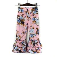 China Summer Long Lace Children'S Casual Trousers Skin Friendly Floral Flare Pants Outfit for sale