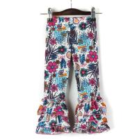 China Summer Long Lace Children'S Casual Trousers Skin Friendly Floral Flare Pants Outfit for sale