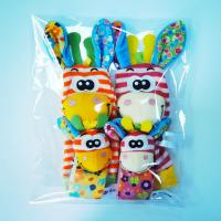 China Polyester Children'S Cotton Socks Wrist Chew Toy Soft Rattle Childrens Fluffy Christmas Socks for sale