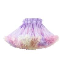 China French Style Polyester Fluffy Children'S Beauty Skirts Red Tutu Skirt Rainbow OEM for sale