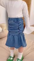China Elastic Spring Cute Jean Children'S Beauty Skirts Mid Length for sale