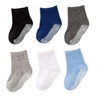 China Non Slip Ankle Children'S Cotton Socks Navy Blue For Toddlers Boys Girls for sale